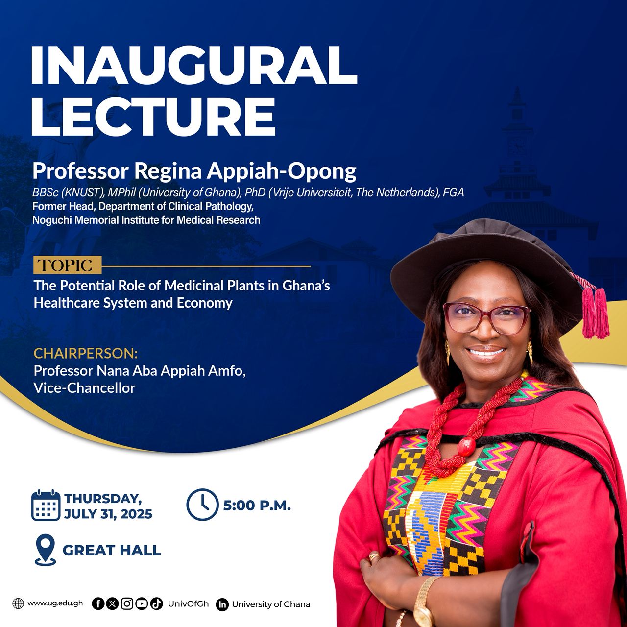 Inaugural Lecture by Prof. Regina Appiah-Opong | University of Ghana